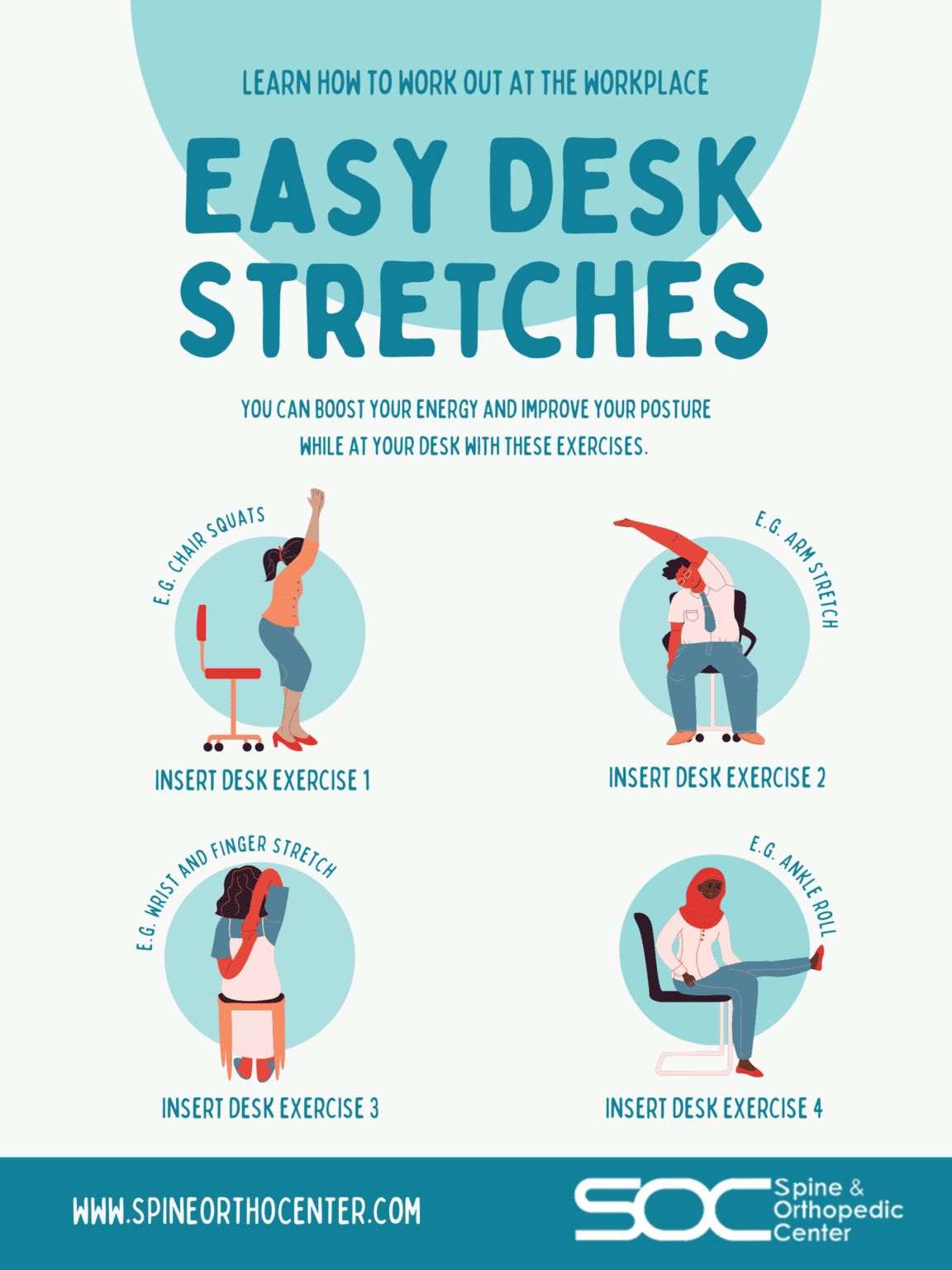 4 Easy Desk Stretches at Work | Spine & Orthopedic Center